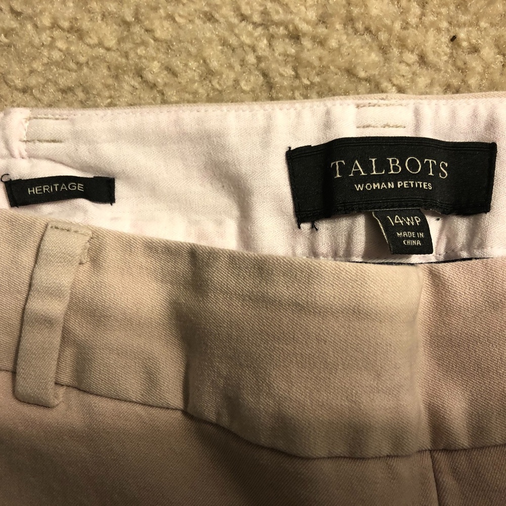 Talbots Woman Petites Heritage Khaki Pants - Gem